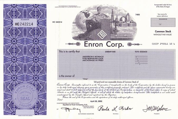 Il tracollo di Enron - traderpedia